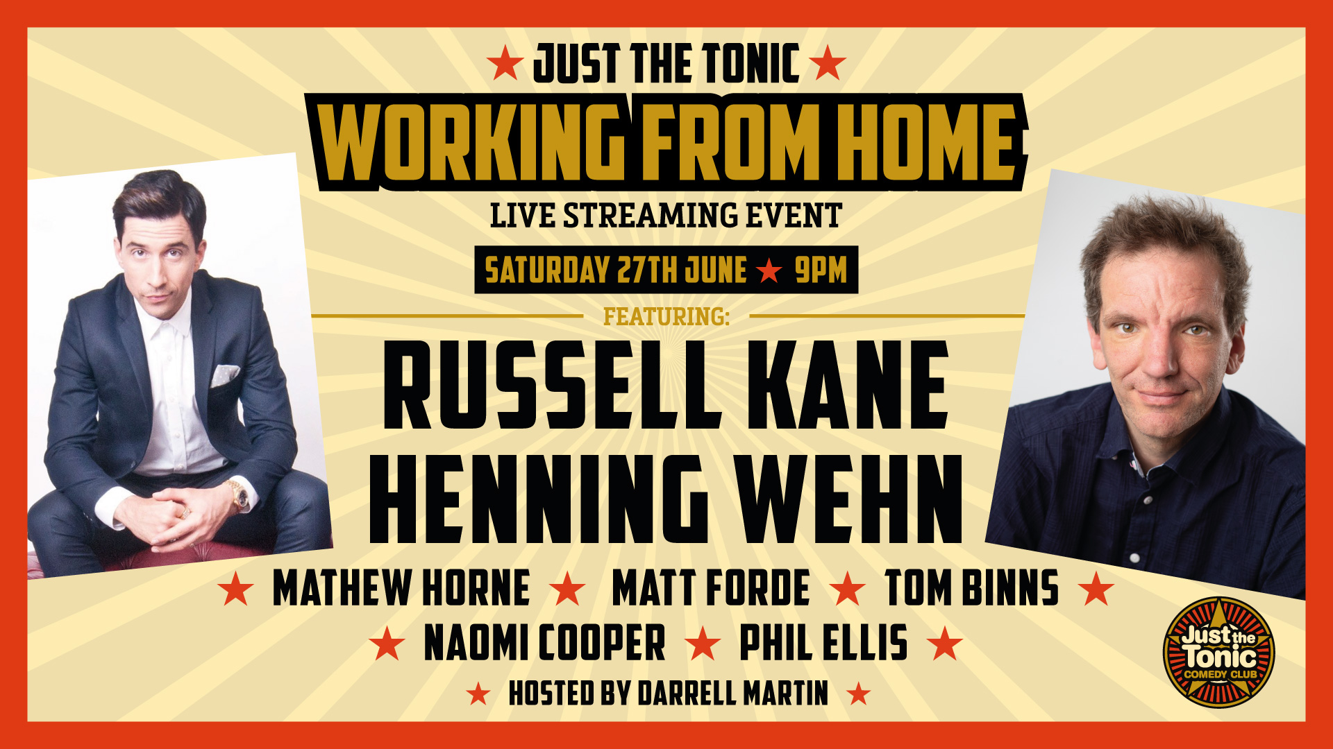 Russell Kane, Henning Wehn and Mathew Horne