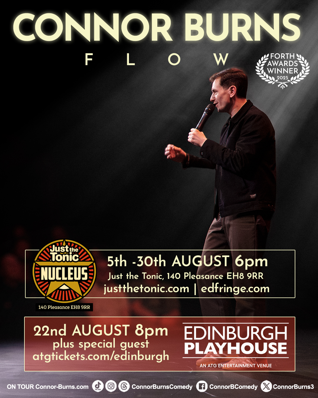 Connor Burns, Jimeoin, Craig Hill, Daniel Sloss Announce Fringe