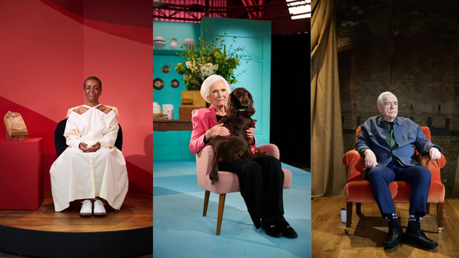 Jack Dee, Jack Rooke, Fatiha El-Ghorri Sitters In Portrait Artist