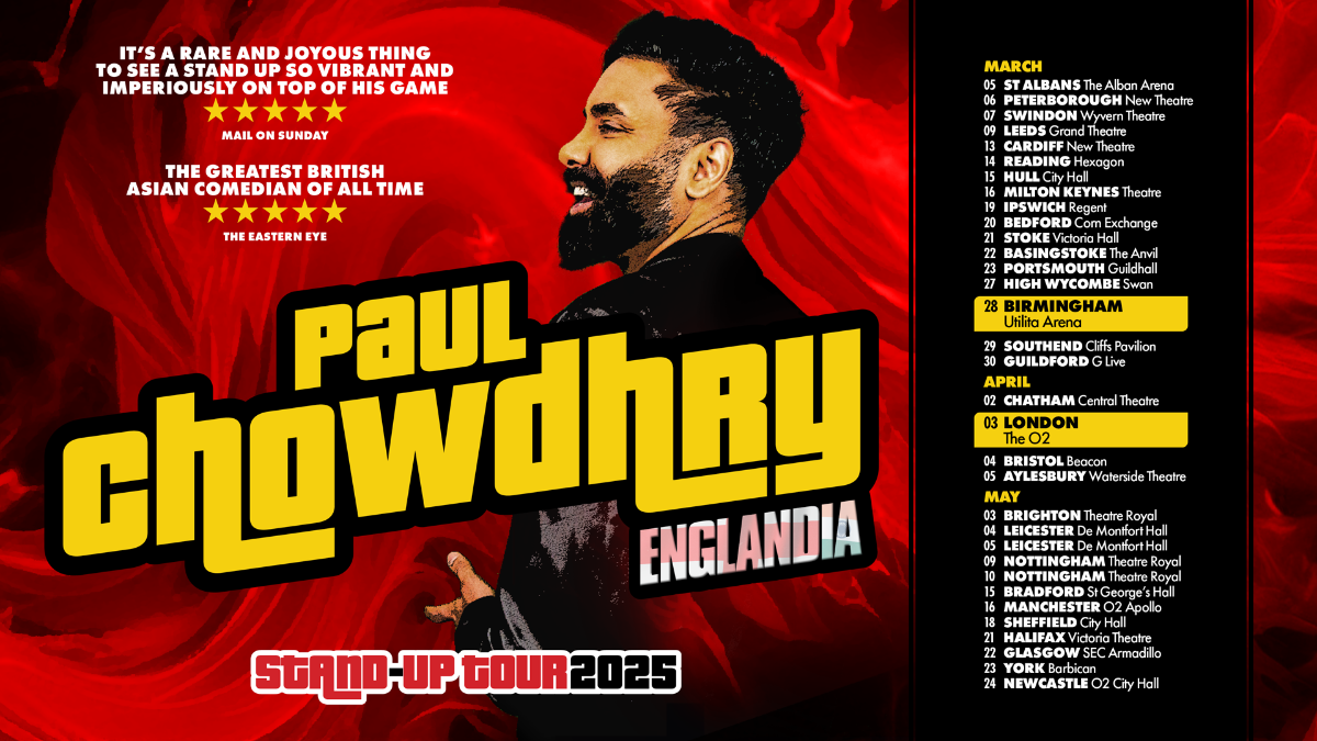 Paul Chowdhry Adds Extra Tour Dates Due To Demand