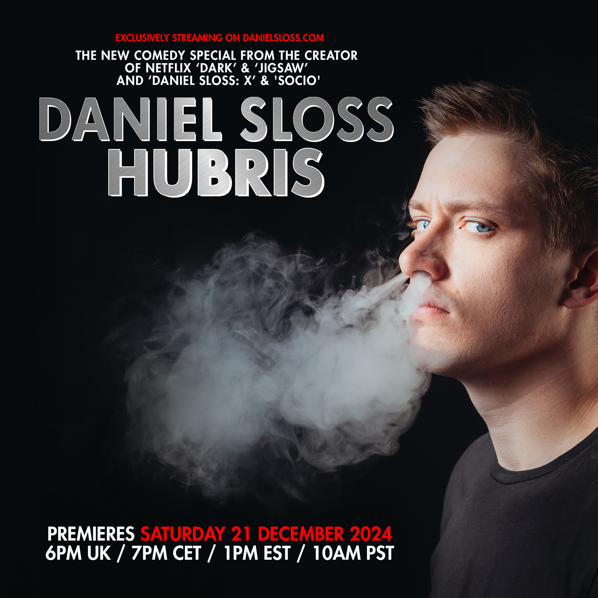 World-Wide Streaming For Acclaimed Daniel Sloss Show Hubris