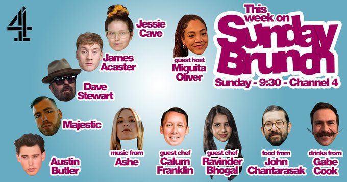 Sunday Brunch – Guests James Acaster, Jessie Cave