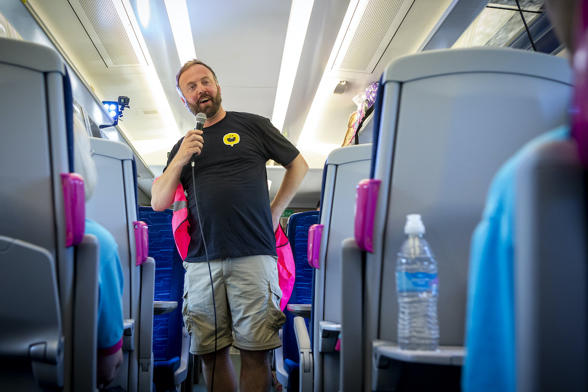 Train Turns Carriage Into Stand Up Comedy Club