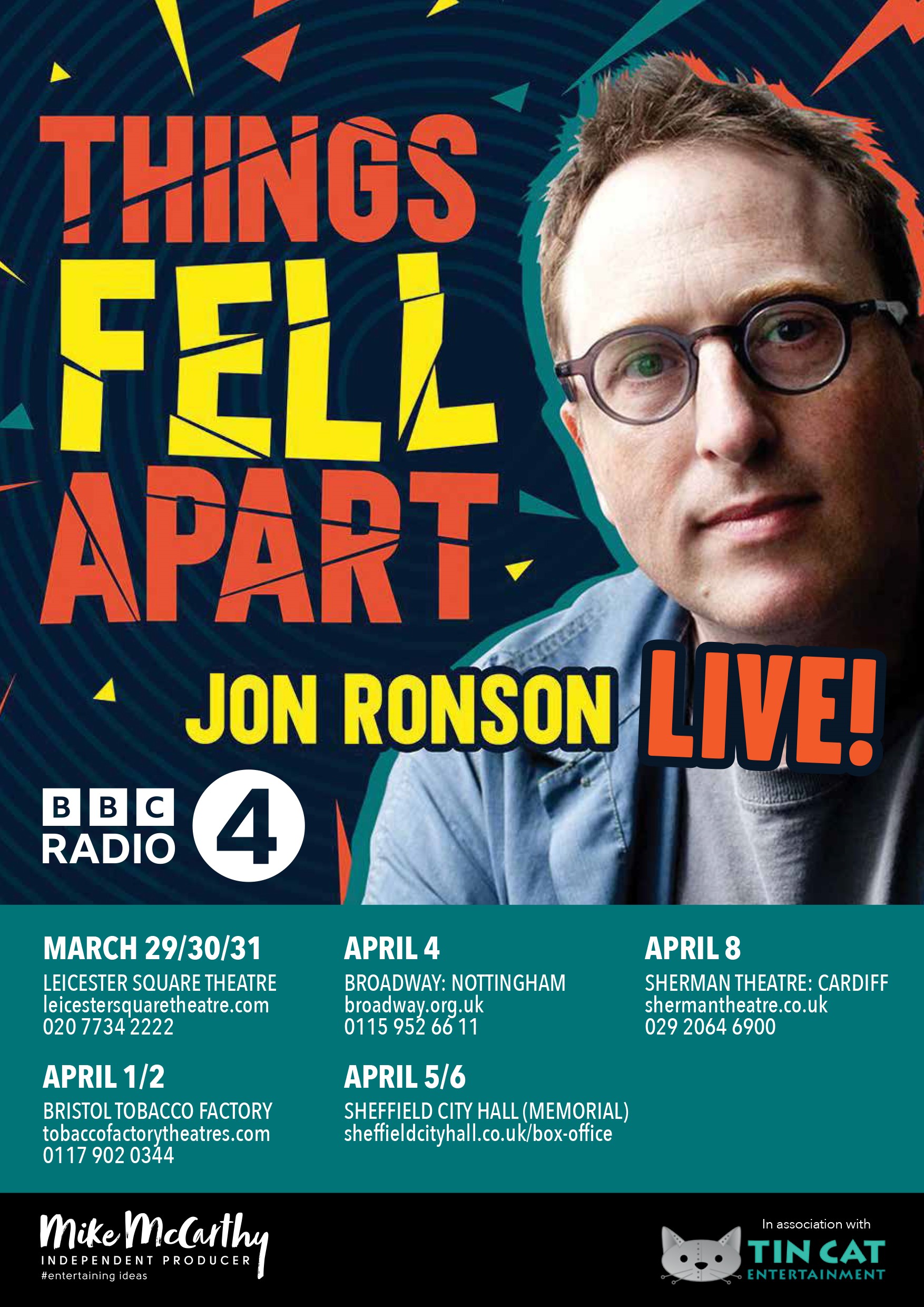 Jon ronson Live UK Dates later this year
