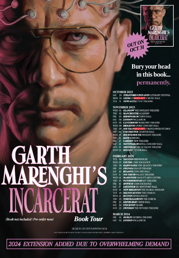 New Book Tour For Garth Marenghi incarcerat