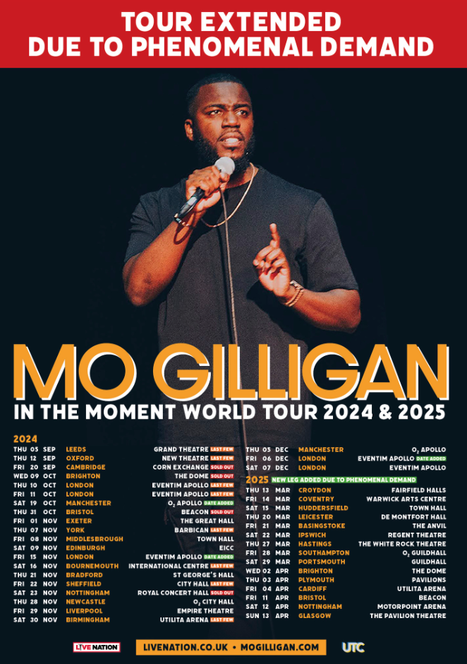 Mo Gilligan Tour Extended into 2025