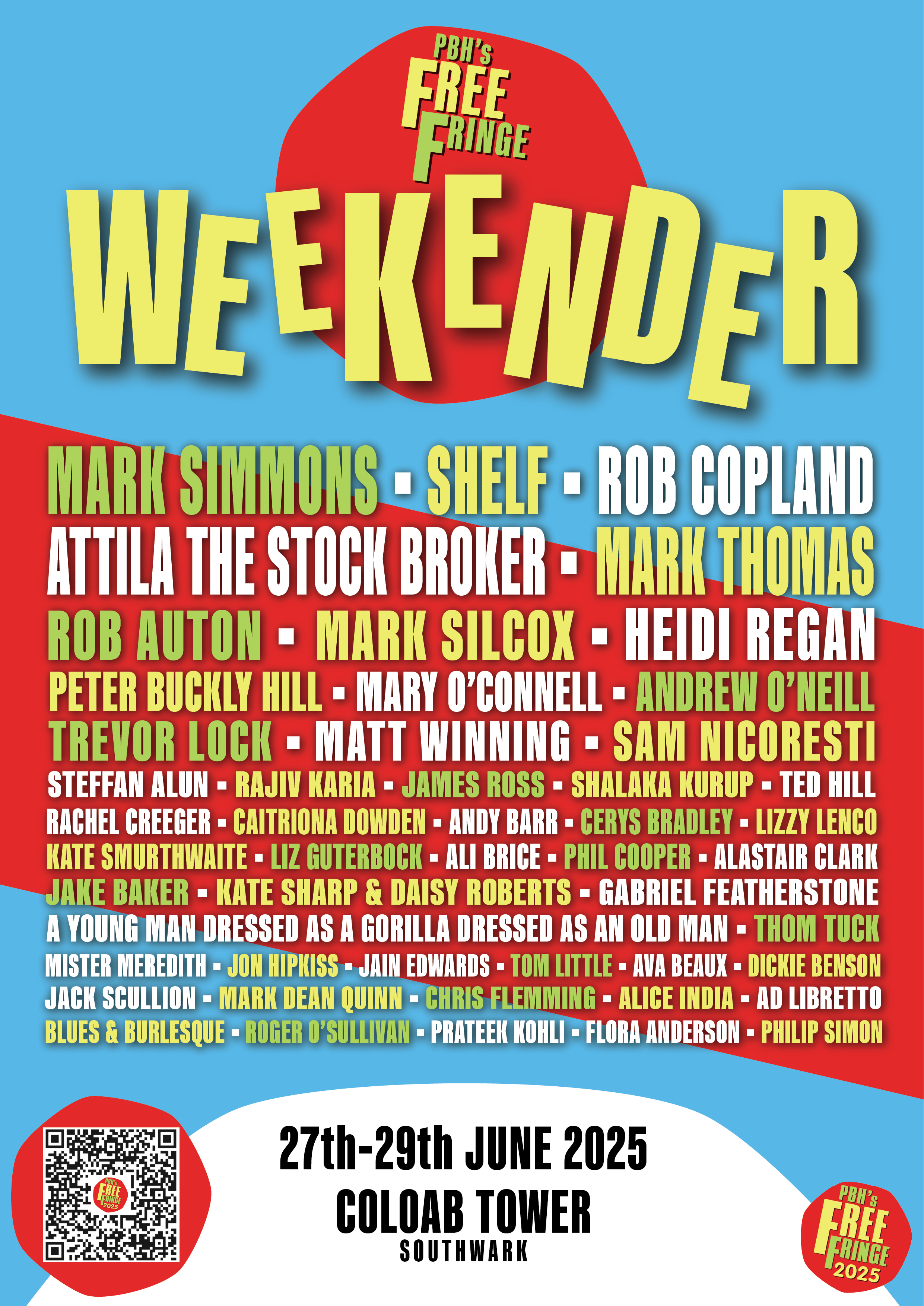 PBH Free Fringe Announces London Weekender